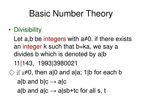 ppt basic number theory powerpoint presentation free download id 3426763
