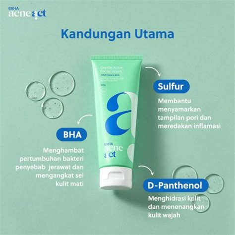 Jual Erha Acne Act Gentle Acne Facial Wash Witch Hazel Bha Sabun Wajah