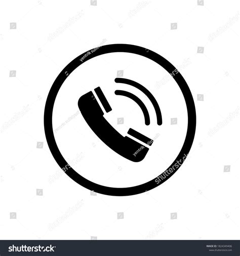 Phone Call Icon Symbol Vector On Stock Vector Royalty Free 1824349406