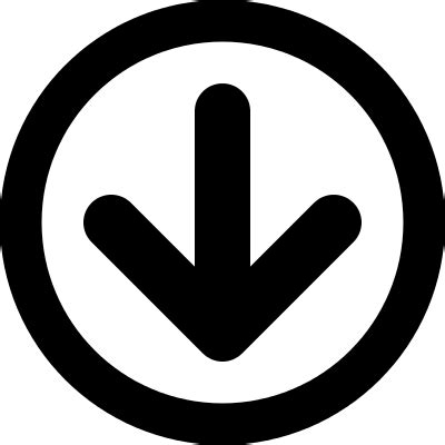 Arrow Pointing Down Inside A Circle Outline Free Vectors Logos