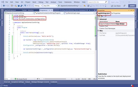 how to read appsettings json in net core console app printable forms free online