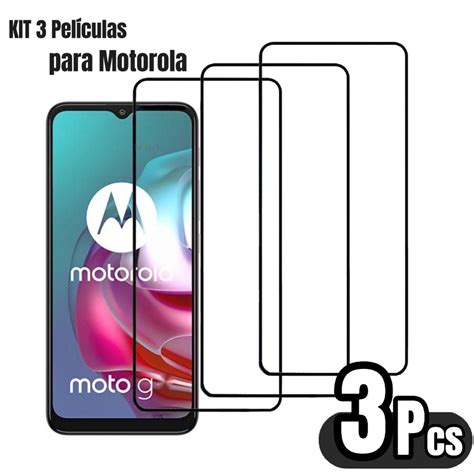 Kit 3 Película De Vidro Temperado 3D 9D Motorola Moto G10 G20 G30 G50