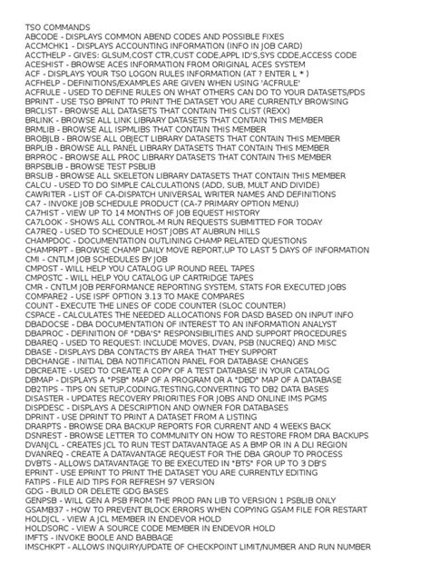 tso ispf commands and jcl utilities pdf databases computer data