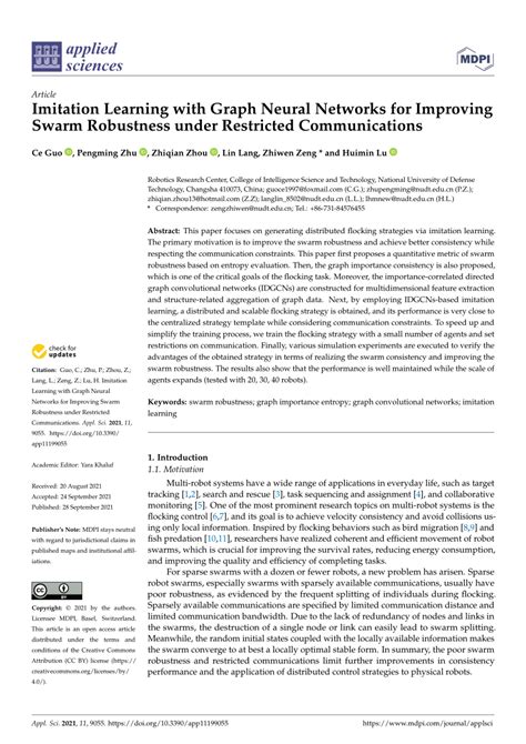 pdf imitation learning with graph neural networks for improving swarm robustness under