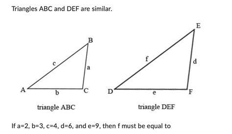 solved triangles abc and def are similar if