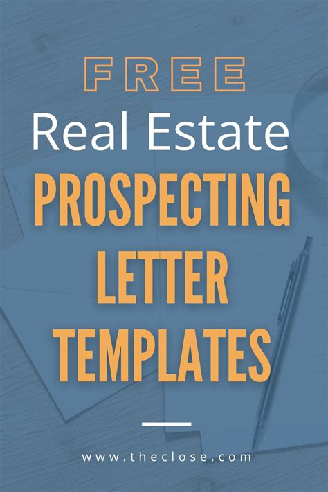 Real Estate Prospecting Letter Templates