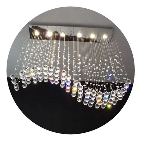 Plafon Lustre Legitimo Pendente Onda Cristal Lampadas Leds