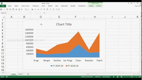 How To Create D Stacked Area Chart In Ms Excel Youtube