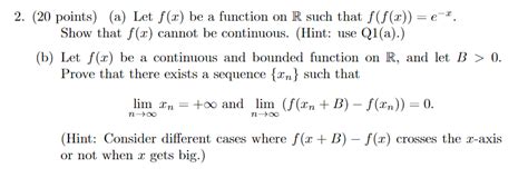solved 30 points suppose f r→r is a bijective continuous