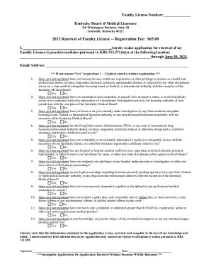 Fillable Online Kbml Ky Regular Medical Osteopathic License Application