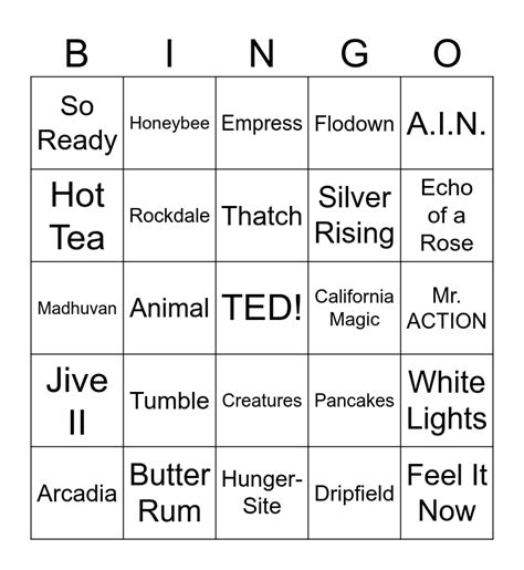 Goose Baby Lfg Bingo Card