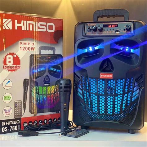 Jual NV369 Speaker Karaoke KIMISO Bluetooth Ukuran 8inch Free Mic