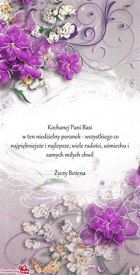 W Ten Niedzielny Poranek Wszystkiego Co Najpi Kniejsze I Najlepsze