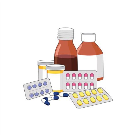 Medicine Vector Illustration Pills Tablet Capsule For Health Care