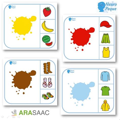 Encuentra El Pictogramas Del Mismo Color ARASAAC Materiales CAA