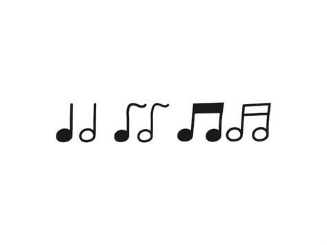 Diseño vectorial de notas musicales Vector Premium