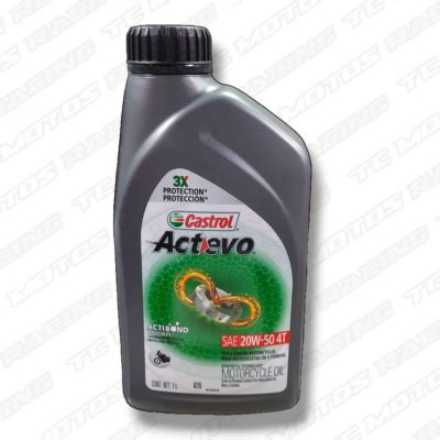 Aceite Castrol 4T 20W50 Semisintético Actevo TC MOTOS RACING