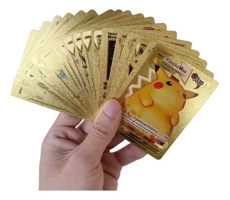 55 Cartas Doradas Pokemon De Pvc Textura Metalizada Cuotas sin interés