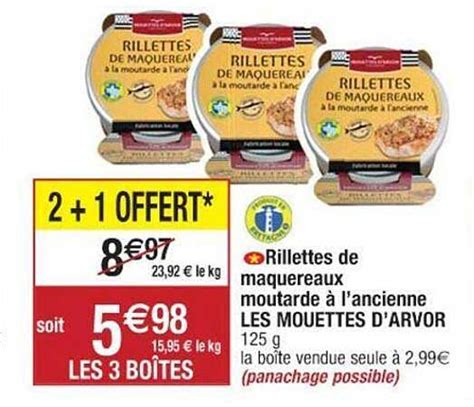 Promo Rillettes De Maquereaux Moutarde à L ancienne Les Mouettes D