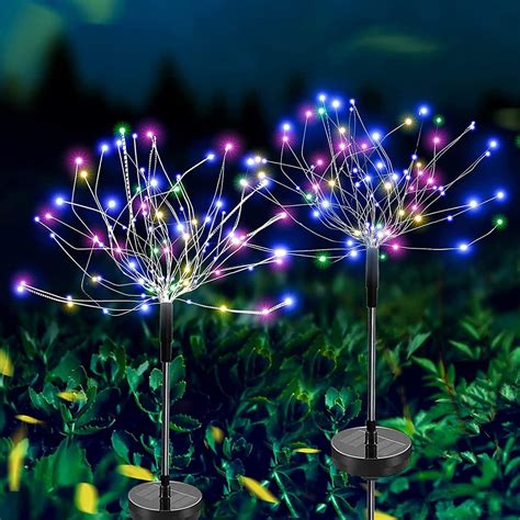 Saponhonix Luci Solari Per Giardino 2 Pezzi Luci Solari Impermeabili