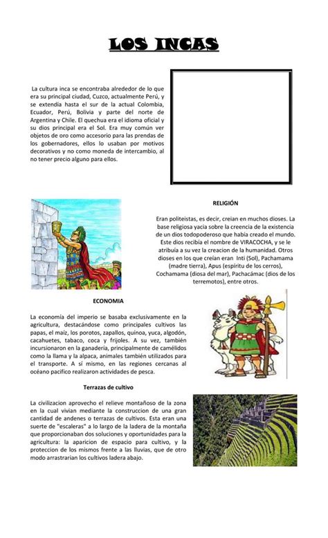 Los Incas online worksheet Mitología inca Inca Mayas y aztecas
