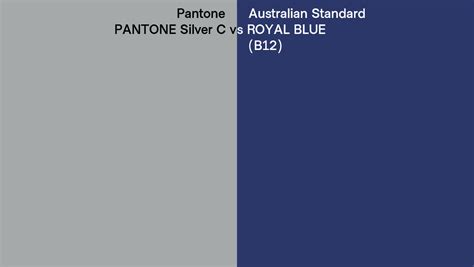 Pantone Silver C Vs Australian Standard Royal Blue B Side By Side