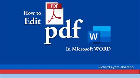 How To Edit Pdf In Microsoft Word TechTrricksGh YouTube
