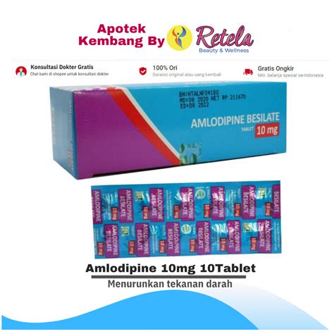 Jual Amlodipine Mg Strip Tablet Shopee Indonesia