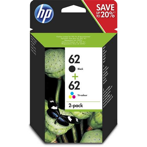 Original HP 62 Black Colour Combo Pack Ink Cartridges N9J71AE HP
