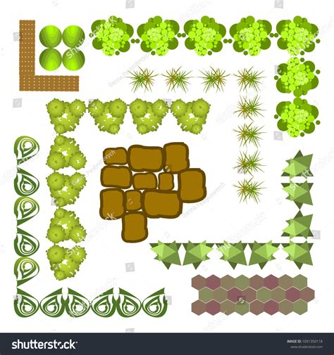 Trees Top View For Architecture Landscape Design Royalty Free Stock