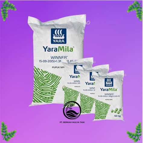 Jual Pupuk Npk Yaramila Winner 15 09 20 Kemasan 1 Kg Repack 500 Gram