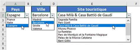 Cr Er Des Listes D Roulantes En Cascade Dans Excel