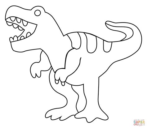 Dibujo De Emoji Del Tiranosaurio Rex Para Colorear Dibujos Para