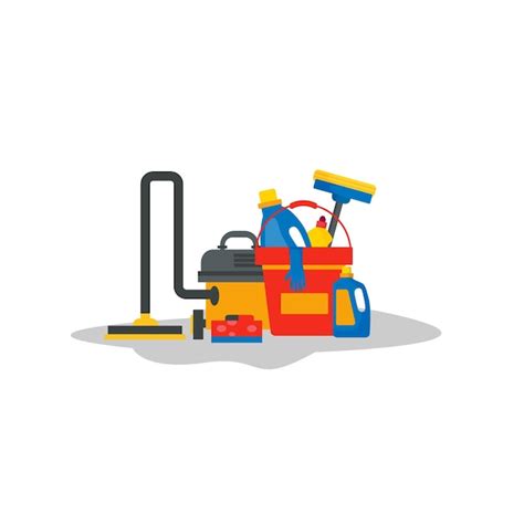 Premium Vector Set Of Cleaning Equipment House Cleaning Service
