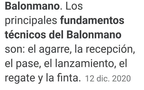 Fundamentos T Cnicos Del Balonmano Brainly Lat