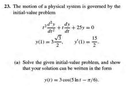 solved solve the initial value problem x 2y xy 5y