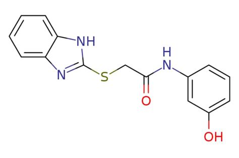 EMolecules 2 1H Benzimidazol 2 Ylthio N 3 Hydroxyphenyl Acetamide