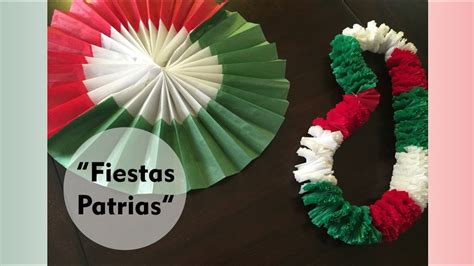 Decoraciones Para Las Fiestas Patrias Roseta Tricolor Y Collar De