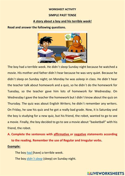Reading In Past Tense Worksheet In 2022 Reading Comprehension
