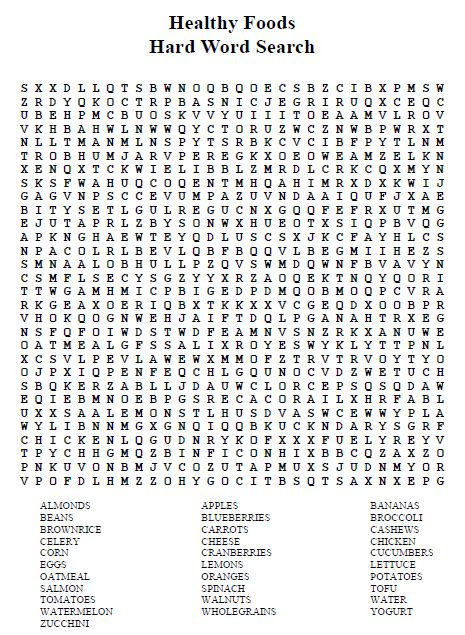 Word Hard Printable Searches