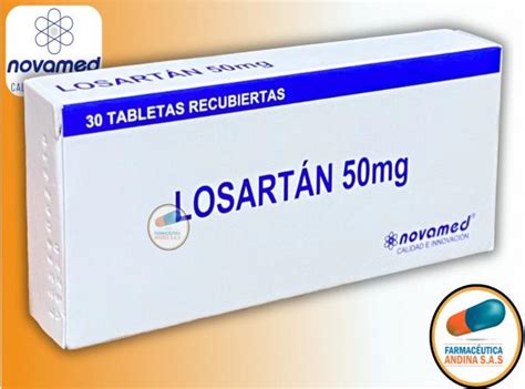 Losartan Mg Caja X Tabletas Novamed Recubiertas