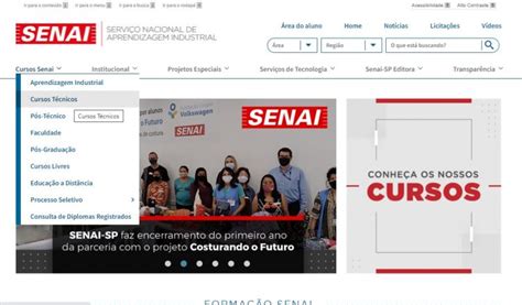 SENAI 2023 Inscrições Vagas e Cursos Gratuitos Técnicos e EaD