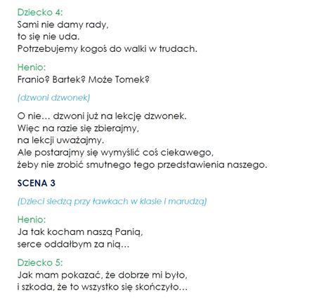 SCENARIUSZ NA ZAKOŃCZENIE 3 KLASY