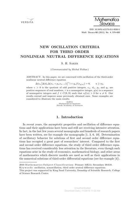 pdf new oscillation criteria for third order nonlinear neutral difference equations
