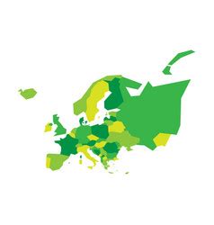 Very Simplified Infographical Political Map Vector Image