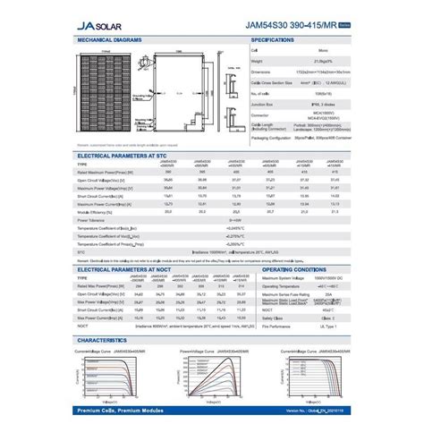 Photovoltaik Modul Ja Solar Jam S Mr Watt Schwarzer Rahmen