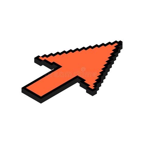 Arrow Isometric Pixel Icon Web Cursor Click Mouse Symbol Computer
