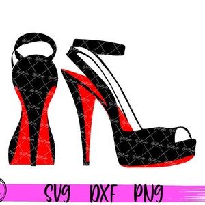 Red Bottom Heels Svg Cut File Stiletto Svg High Heels Shoes Etsy