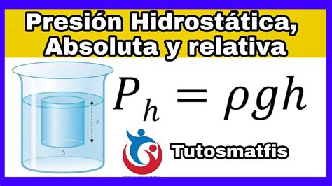 Calcular la Presión hidrostática Presión absoluta y Presión relativa