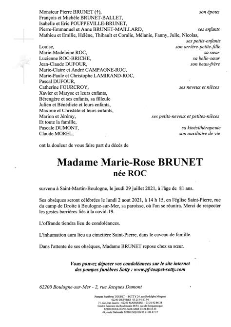 Madame Marie Rose Brunet Pompes Fun Bres Toupet Sotty